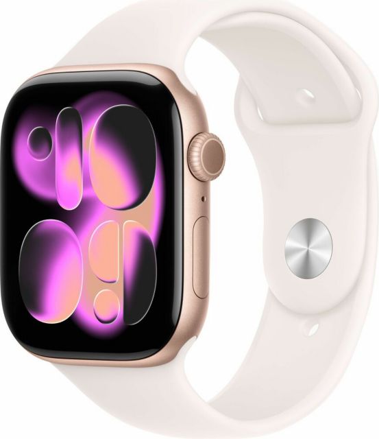 Apple Watch Series 11 GPS + Cellular 46mm Rose Gold Aluminum Case with ...